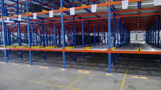 Ral Color System Gravity Pallet Racking 200kg Per Layer Cold Rolled Steel