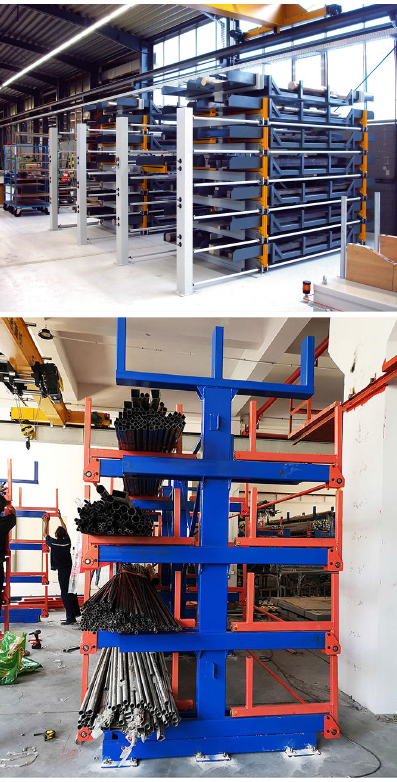 Manual Telescopic Cantilever Rack for Long Materials,Warehouse Storage ...