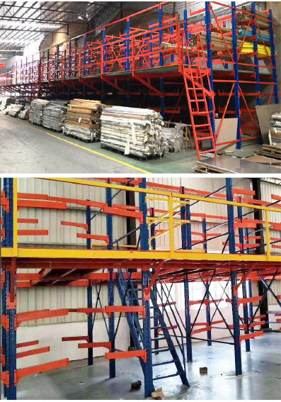 Cantilever Rack For Long Products Cantilevered Mezzanine Rack Warehouse ...