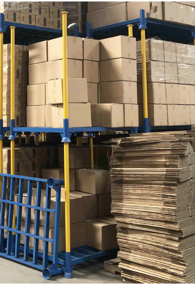 Round Post Foldable Stacking rack Demountable Stacking rack Stackable Rack