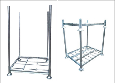 Demountable Round Post Pallet Stacking Rack For Warehouse Storage