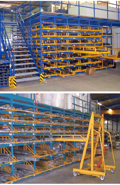 Roll Out Cassette Rack Honeycomb Rack Long Products Racking Cantilever ...