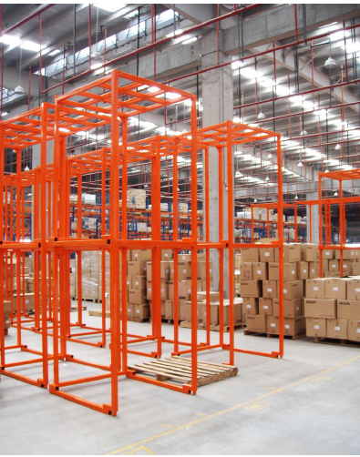 Warehouse Storage Stacking, Nesting Movable Pallet Support , Pallet ...
