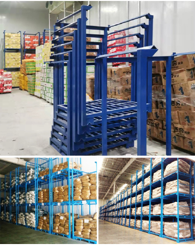 Warehouse Storage Stacking, Nesting Movable Pallet Support , Pallet ...