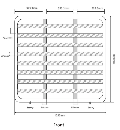 Round Corners Double Deck Steel Pallets For Warehouse Storage Logistic ...