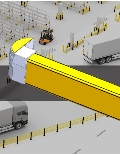 use StKerb Curved Barriers Rack End Guard Warehoorage Racking upright ...