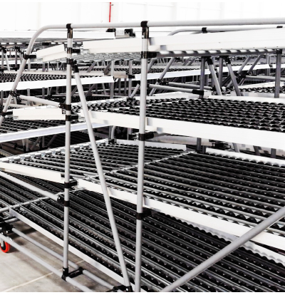 Lean Pipe Flow Rack Carton Flow Rack Gravity roller rack Warehouse ...