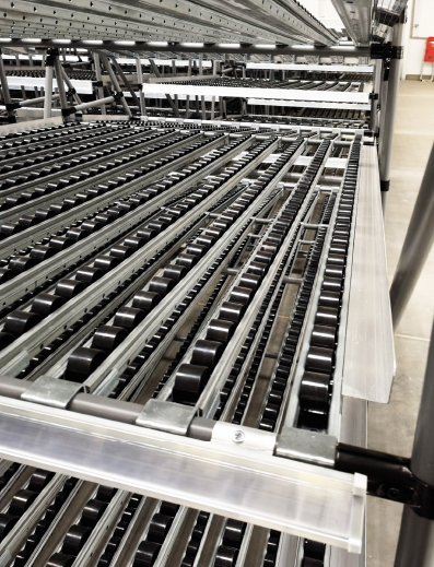 Lean Pipe Flow Rack Carton Flow Rack Gravity roller rack Warehouse ...