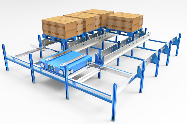 Four Way Shuttle Cart ASRS Automatic Storage And Retrieval System 4 Way ...