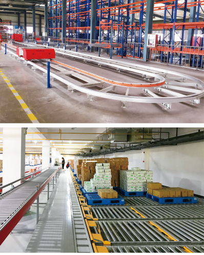 Pallet Sorting Conveyor System Flexible Gravity Roller Conveyor System ...