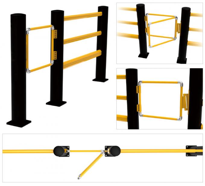 Pedestrian Guardrail Swing Gate Swinging Door Warehouse Safety Barrier ...
