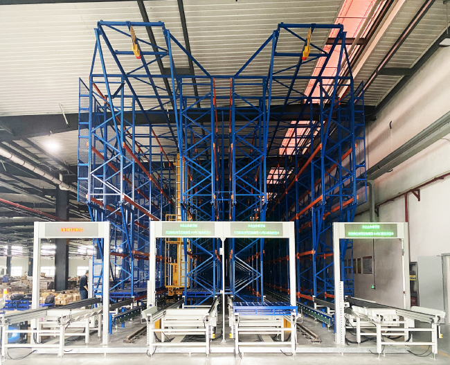U-Turn Stacker Crane Curve Rail Type S/R Machine ASRS Automatic Storage ...