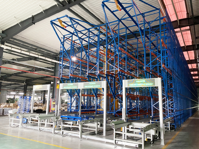 U-Turn Stacker Crane Curve Rail Type S/R Machine ASRS Automatic Storage ...