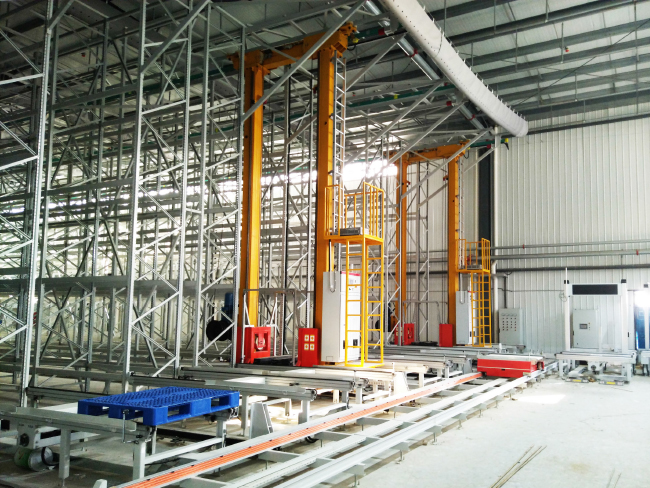 U-Turn Stacker Crane Curve Rail Type S/R Machine ASRS Automatic Storage ...