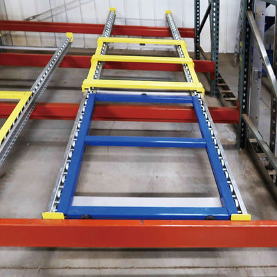 Push Back Racking High Density Warehouse Storage Racks Push Back Pallet ...