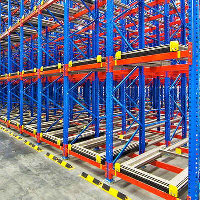 Push Back Pallet Racking High Density Warehouse Storage Racks Push Back ...