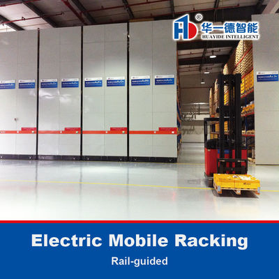 Electric Mobile Pallet Racking Rail-Guided Electric Mobile Rack ...