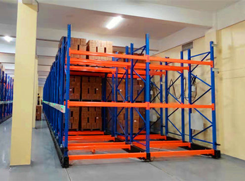 ISO 220V Electric Powered Mobile Racking System 11M Hieght 500kg Per Pallet