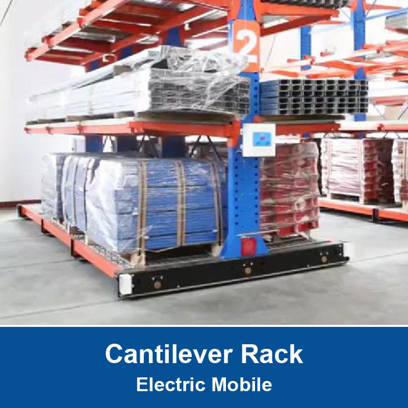 Electric Mobile Cantilever Rack System Applied In Refrigeratory