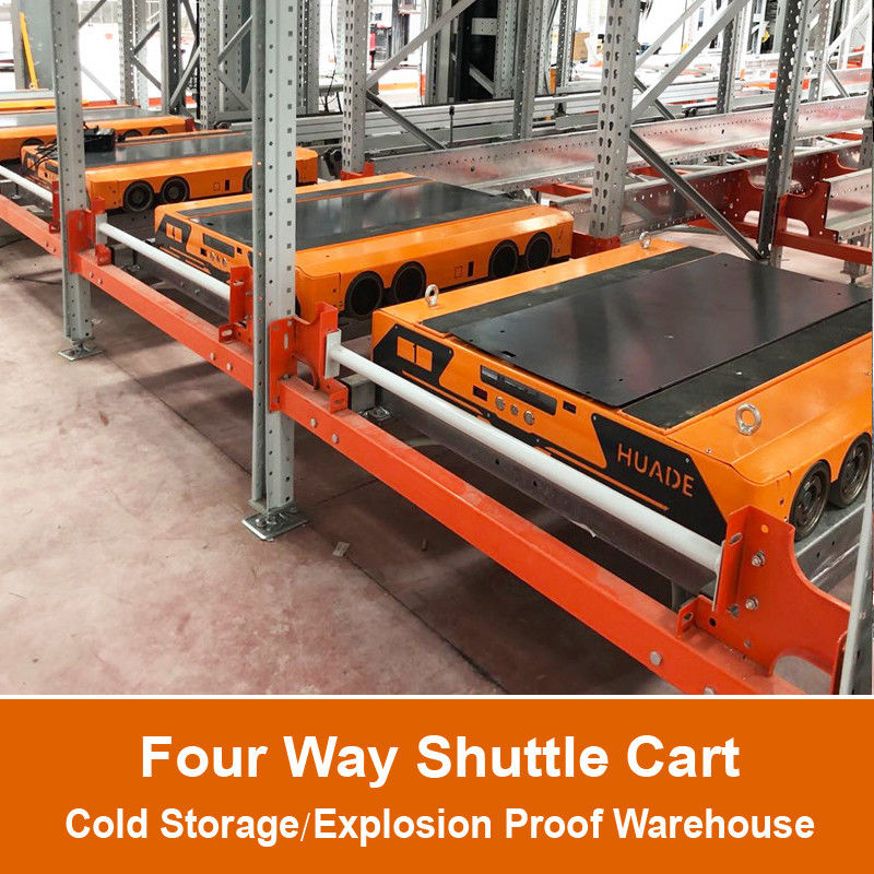 Four Way Radio Shuttle Cart For Industrial Warehouse Storage rack High ...