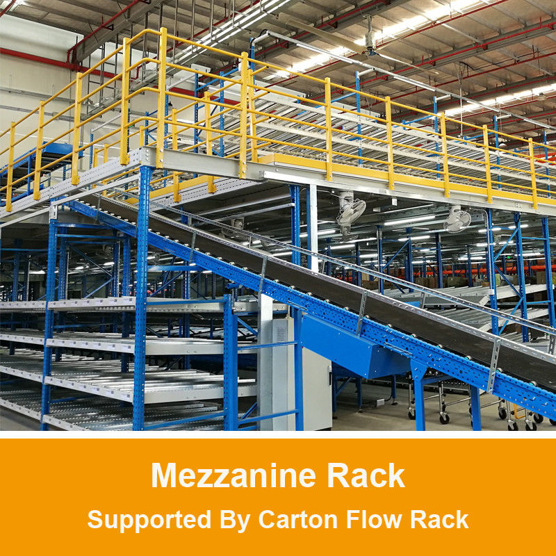 Mezzanine Rack Supported By Carton Flow Rack,Multi-Tier Rack,Warehouse ...