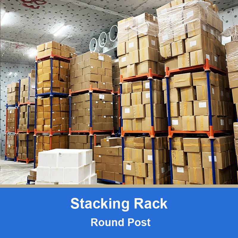 Round Post Foldable Stacking rack Demountable Stacking rack For ...