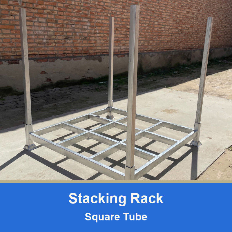 Demountable Square Tube Pallet Stacking Rack For Warehouse Storage