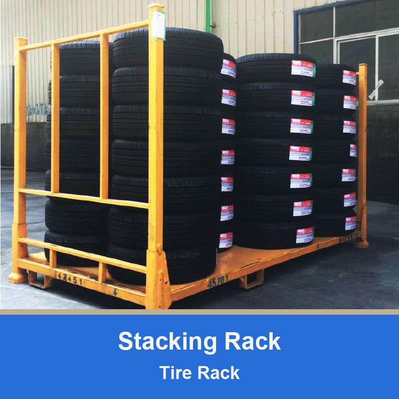 Foldable Stacking rackStackable Rack For Tire Warehouse Storage Tire Rack