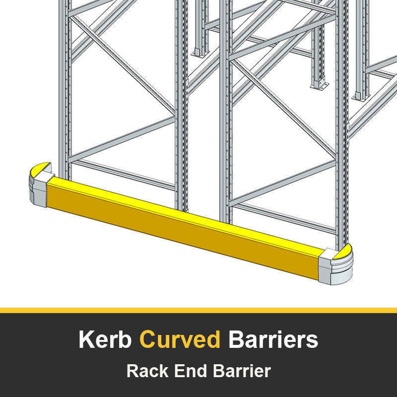 Flexible Anti Collision Kerb Curved Barriers Rack End Barrier Safety ...