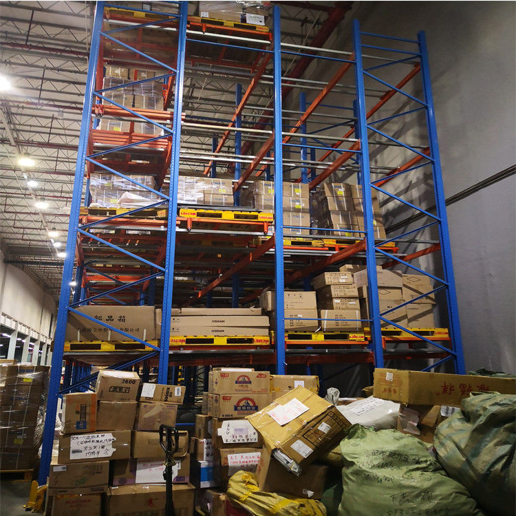 FILO Warehouse Push Back Pallet Rack STEEL Q235b Easy Assemble