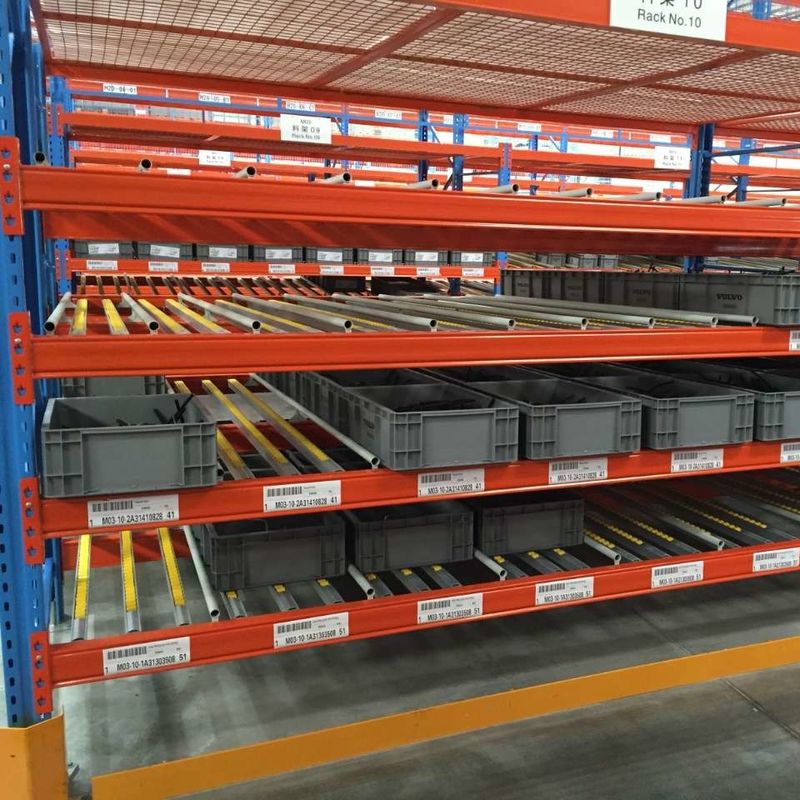 Custom Warehouse Gravity Carton Flow Racking With Plastic Roller