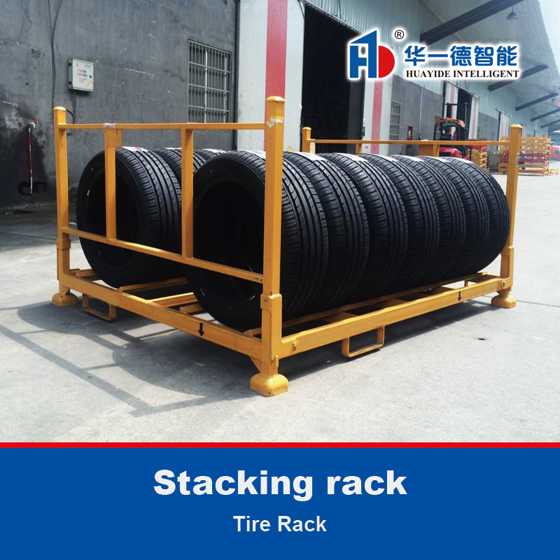Foldable Stacking rack Stackable Rack For Tire Warehouse Storage Tire Rack