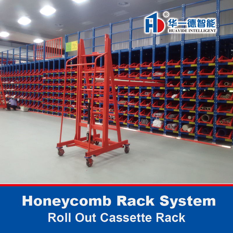 Roll Out Cassette Rack Honeycomb Rack Long Products Racking Cantilever ...