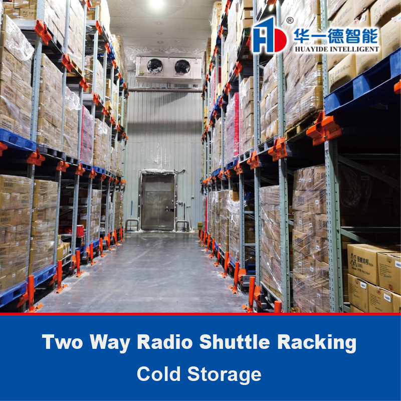 Two Way Radio Shuttle Racking Pallet Runner Rack System For Cold ...
